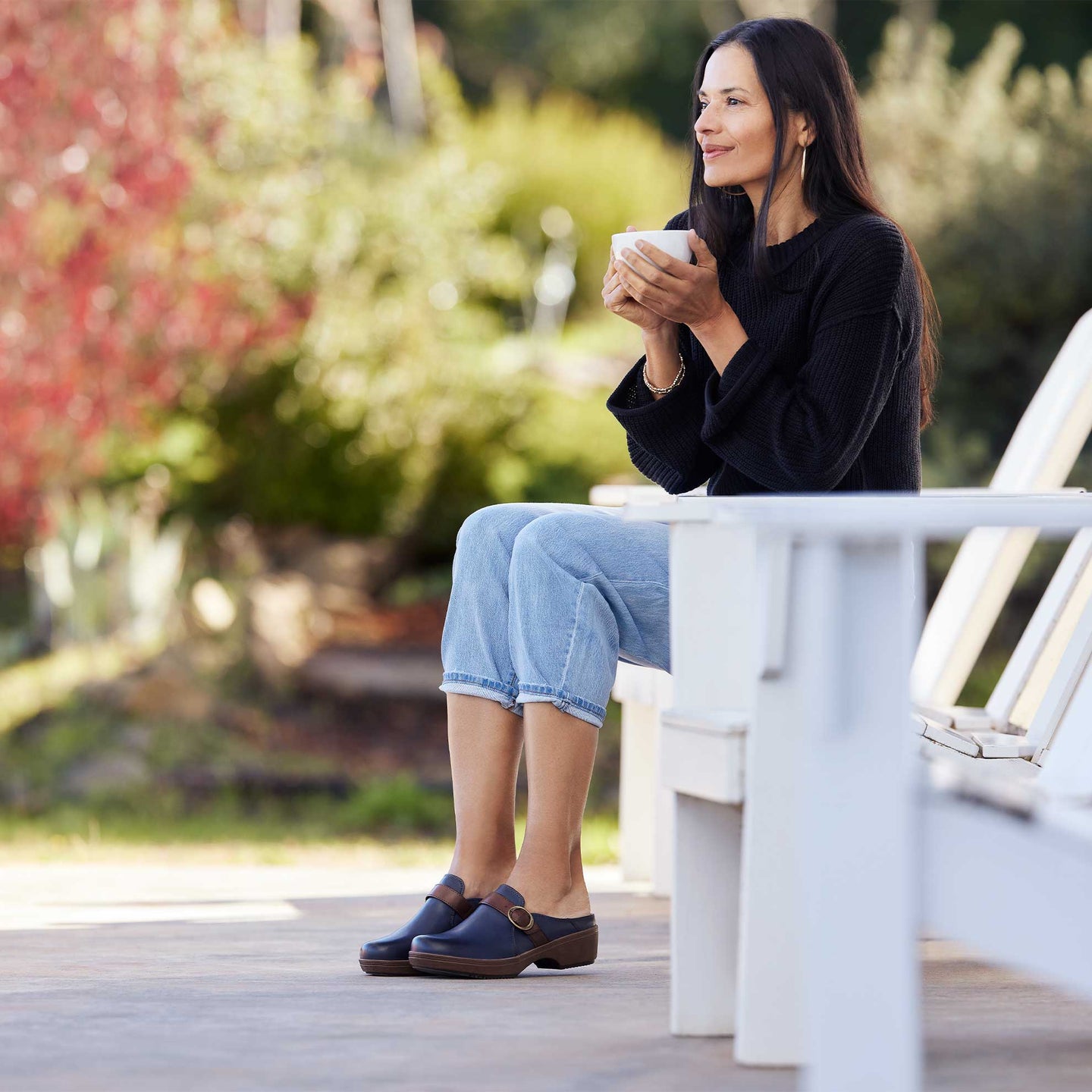 Women's Cascade Clog | Navy Leather – Samuel Hubbard