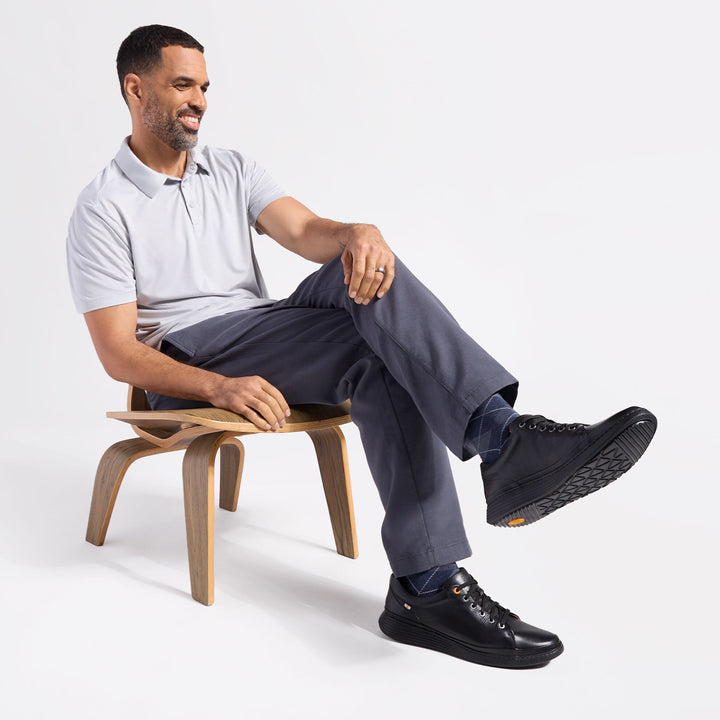 Men's Featherlight Fast Lace-Up | Black on Black Sole – Samuel Hubbard