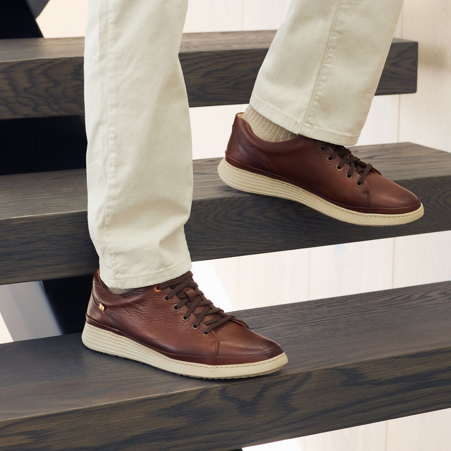 Men's Featherlight Fast Lace-Up | Cognac Leather – Samuel Hubbard