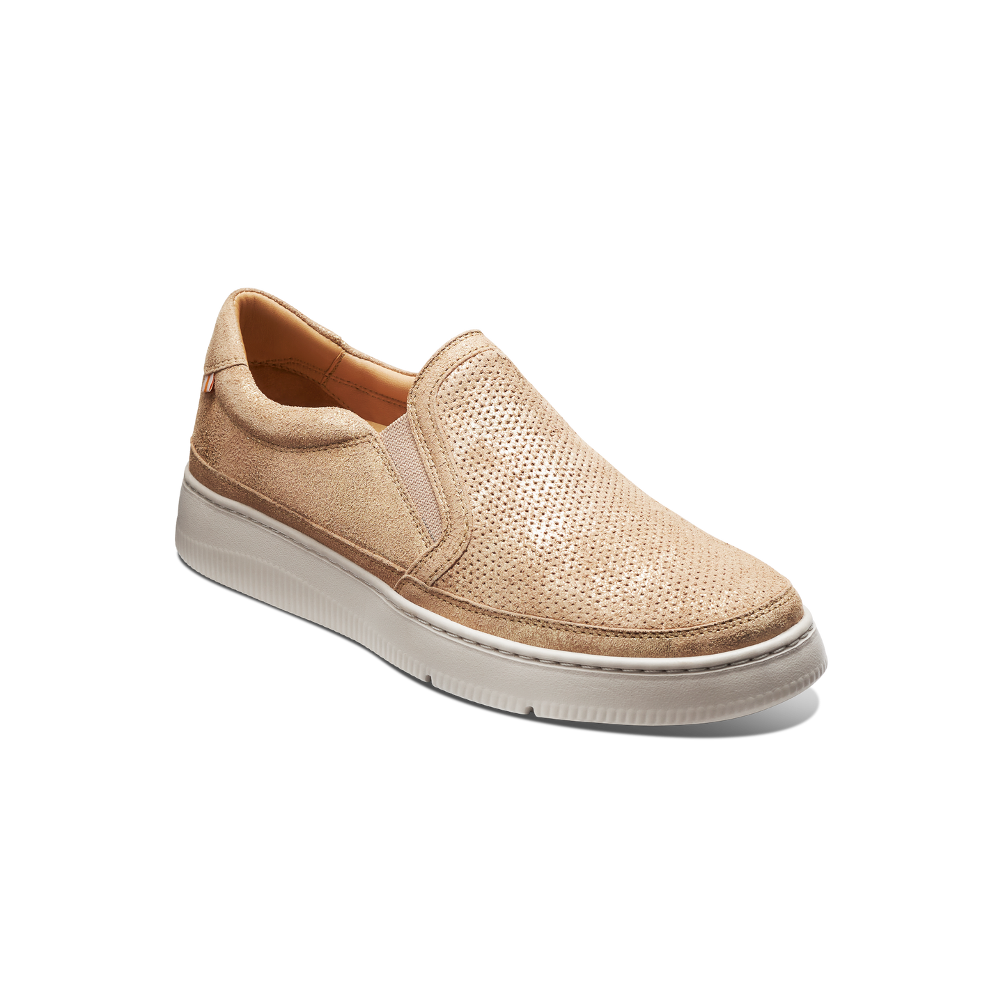 Women's Featherlight Laguna Slip-On | Gold Metallic Suede – Samuel Hubbard