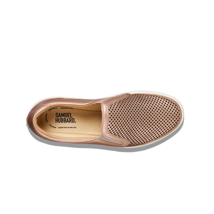 Women's Featherlight Laguna Slip-On | Rose Gold Metallic Leather ...