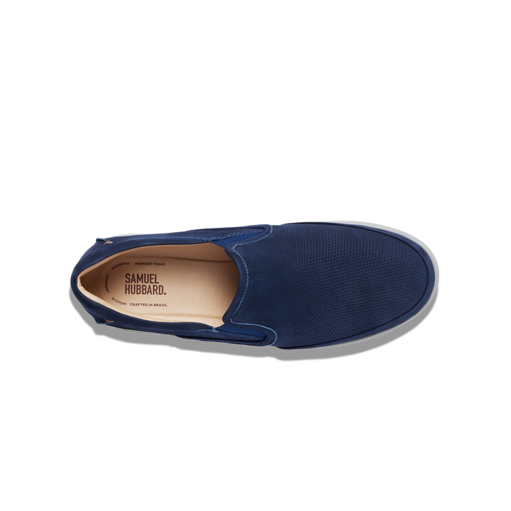 Men's Featherlight Olema Slip-Ons | Navy Nubuck – Samuel Hubbard