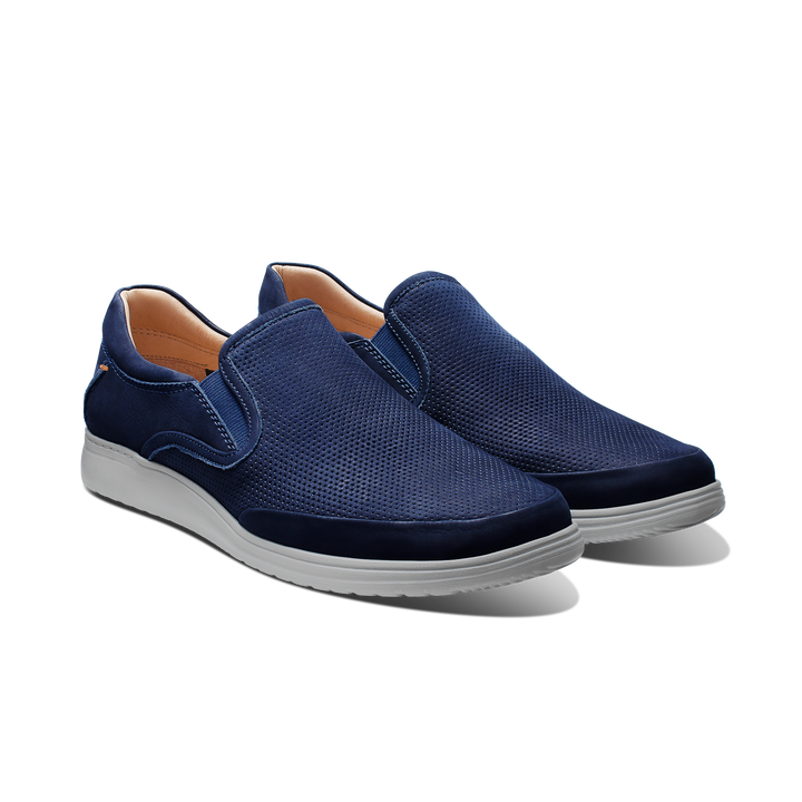 Men's Featherlight Olema Slip-Ons | Navy Nubuck – Samuel Hubbard