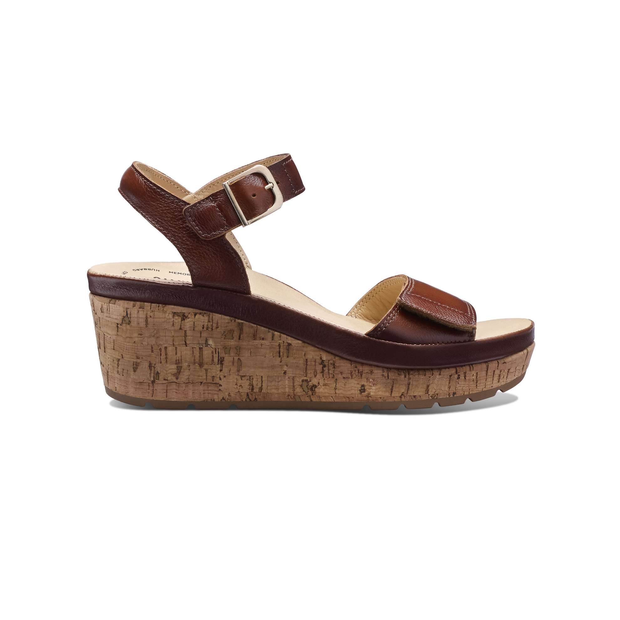 Women's Portola Two Strap Wedge | Cognac Leather – Samuel Hubbard