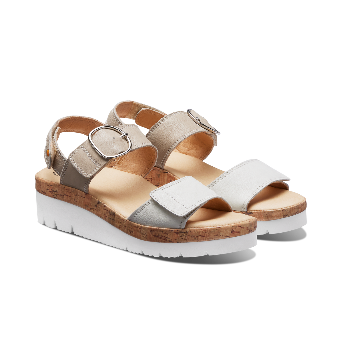 Women's Portola Two Strap Sandal | White Leather – Samuel Hubbard
