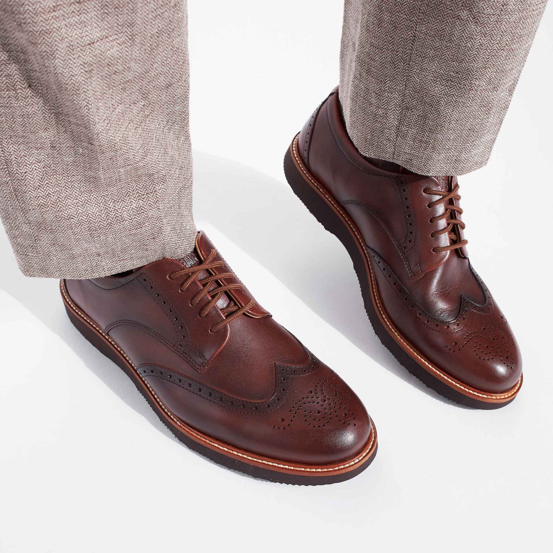 Men's Tipping Point Oxford | Cognac Leather – Samuel Hubbard