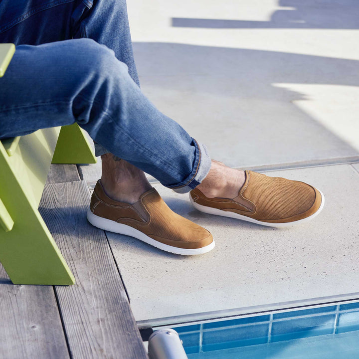 Men's Featherlight Olema Slip-Ons | Nutmeg Nubuck – Samuel Hubbard